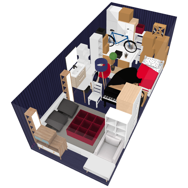 Box de 40 à 50 m³ à partir de 215 € TTC par mois pour 4 pièces